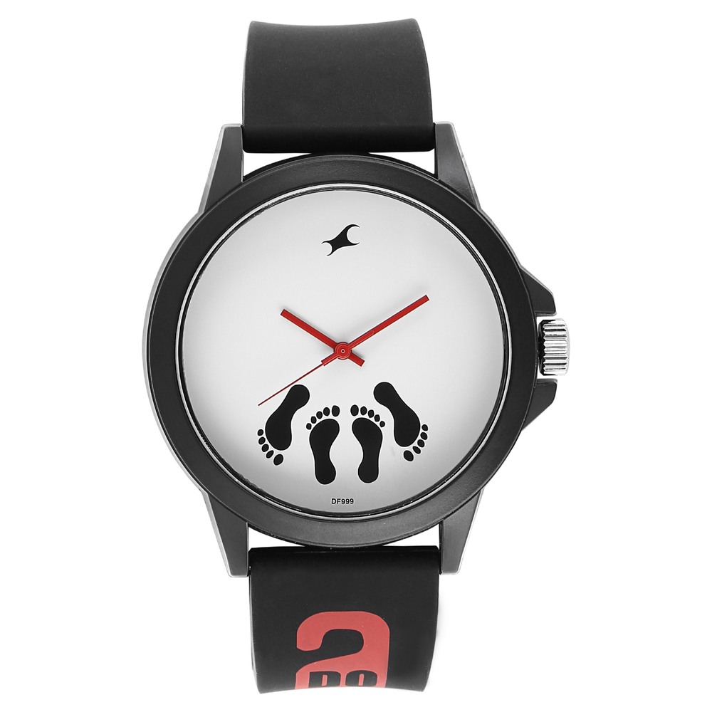Buy Online Fastrack Tees Quartz Analog White Dial Silicone Strap Unisex ...
