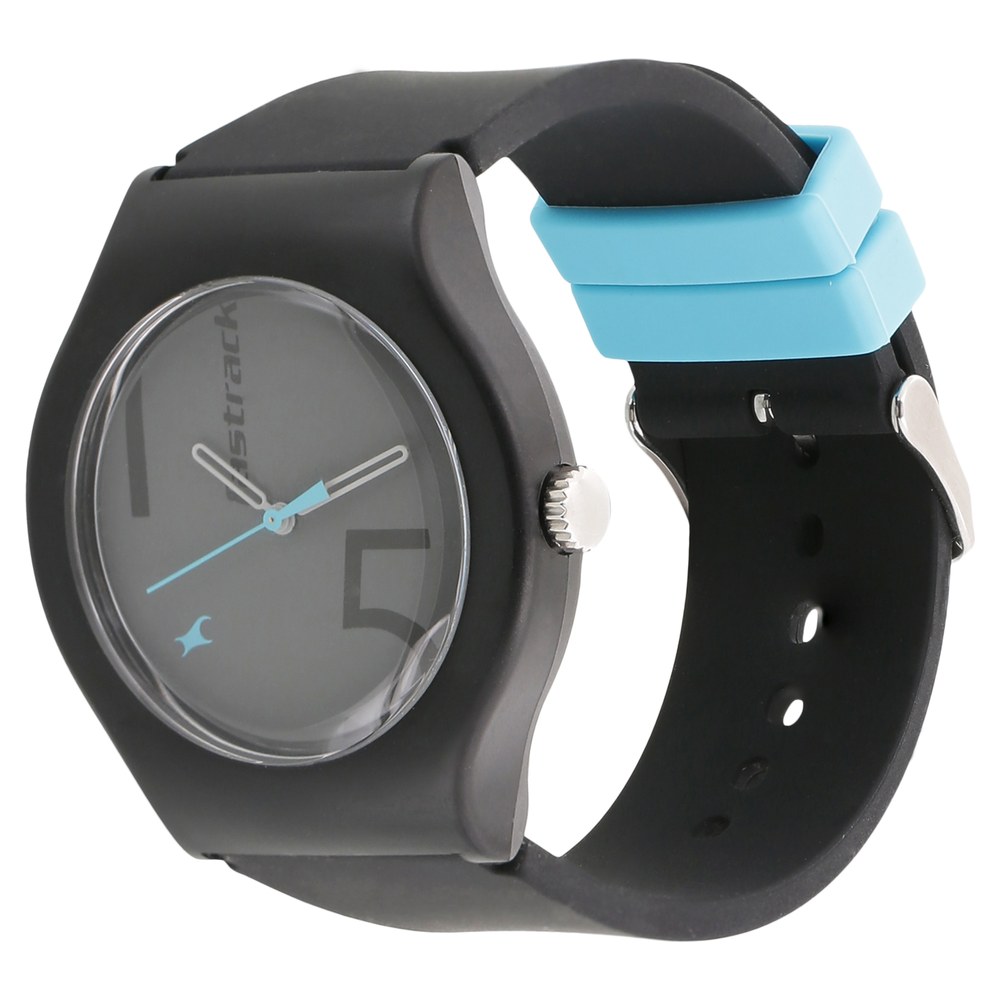 Buy Online Fastrack Quartz Analog Black Dial Silicone Strap Watch for ...