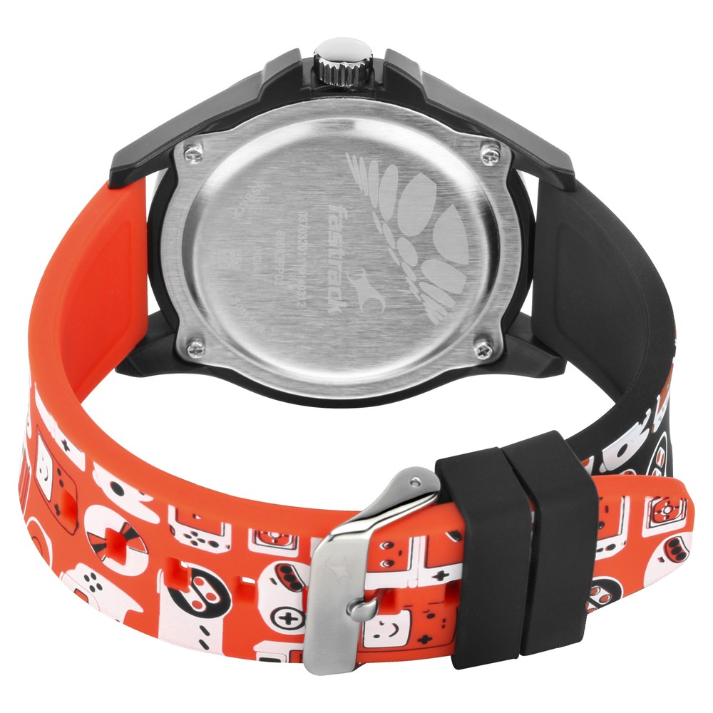 Buy Online Fastrack Arcade Quartz Analog Red Dial Silicone Strap Unisex ...