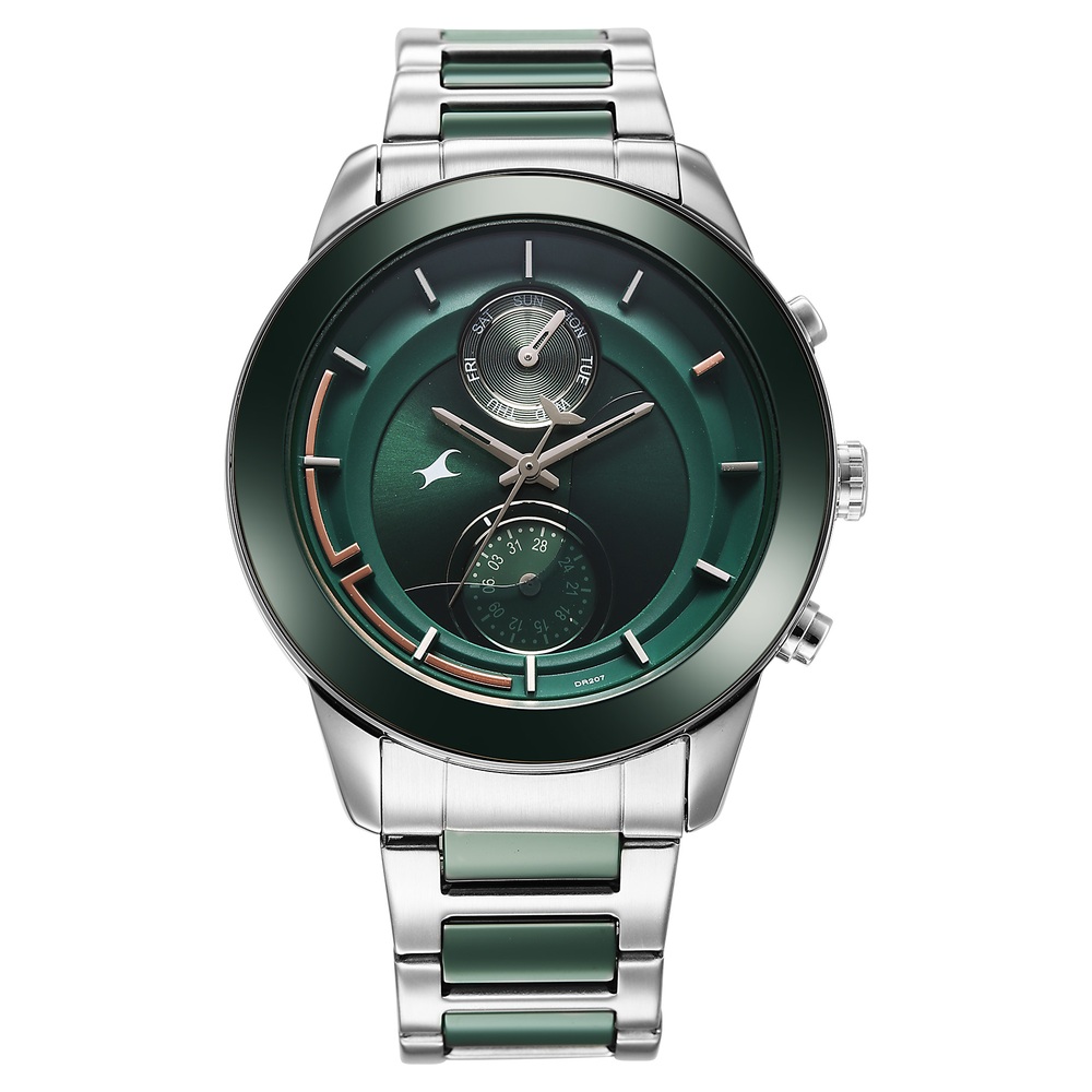 Buy Online Fastrack Oceanyx - Ceramic Quartz Multifunction Green Dial ...