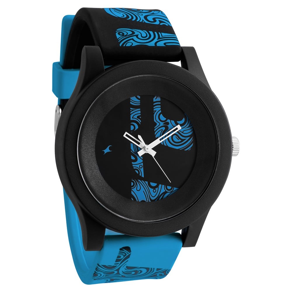 Buy Online Fastrack Quartz Analog Black Dial Plastic Strap Watch for ...