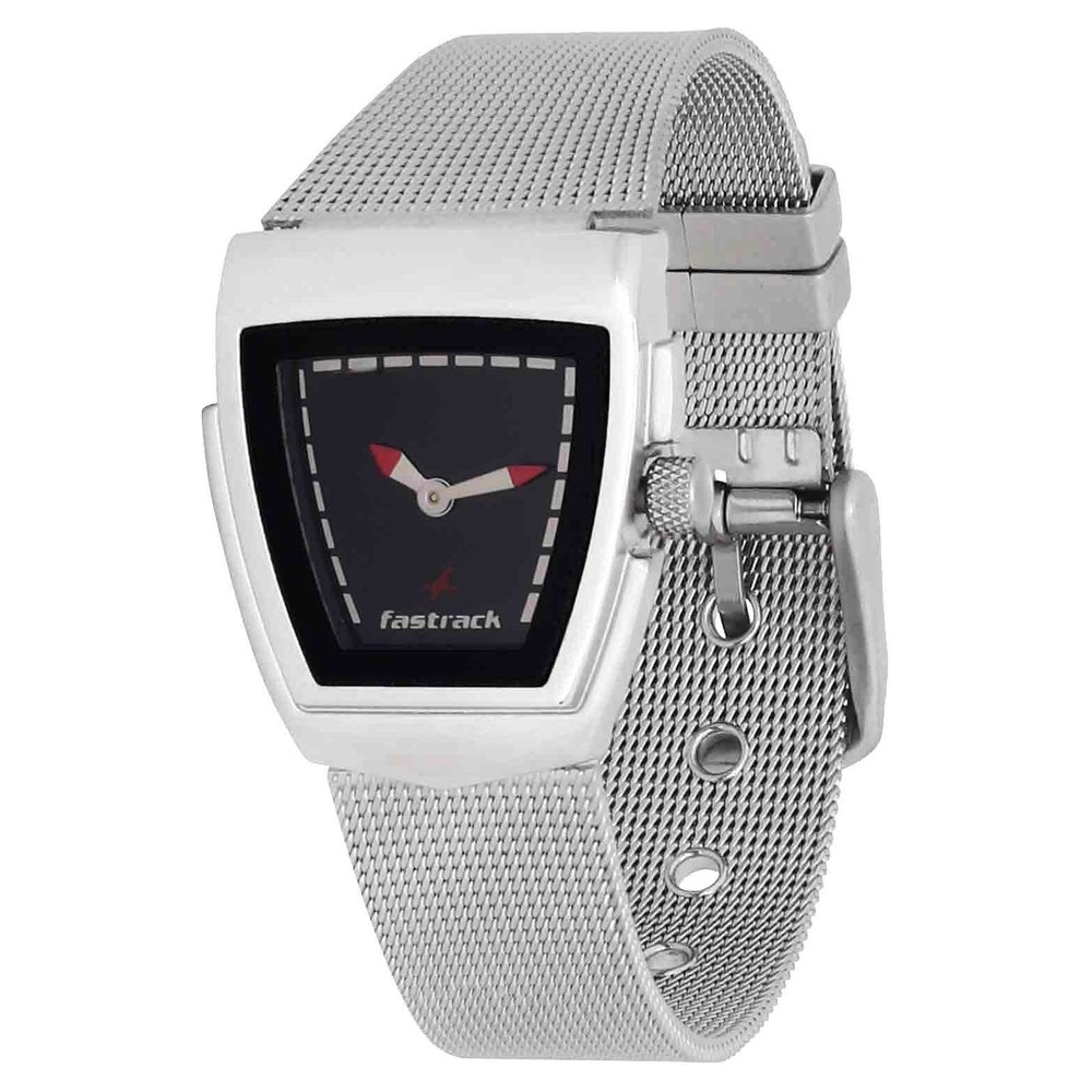 Buy Online Fastrack Quartz Analog Black Dial Stainless Steel Strap ...