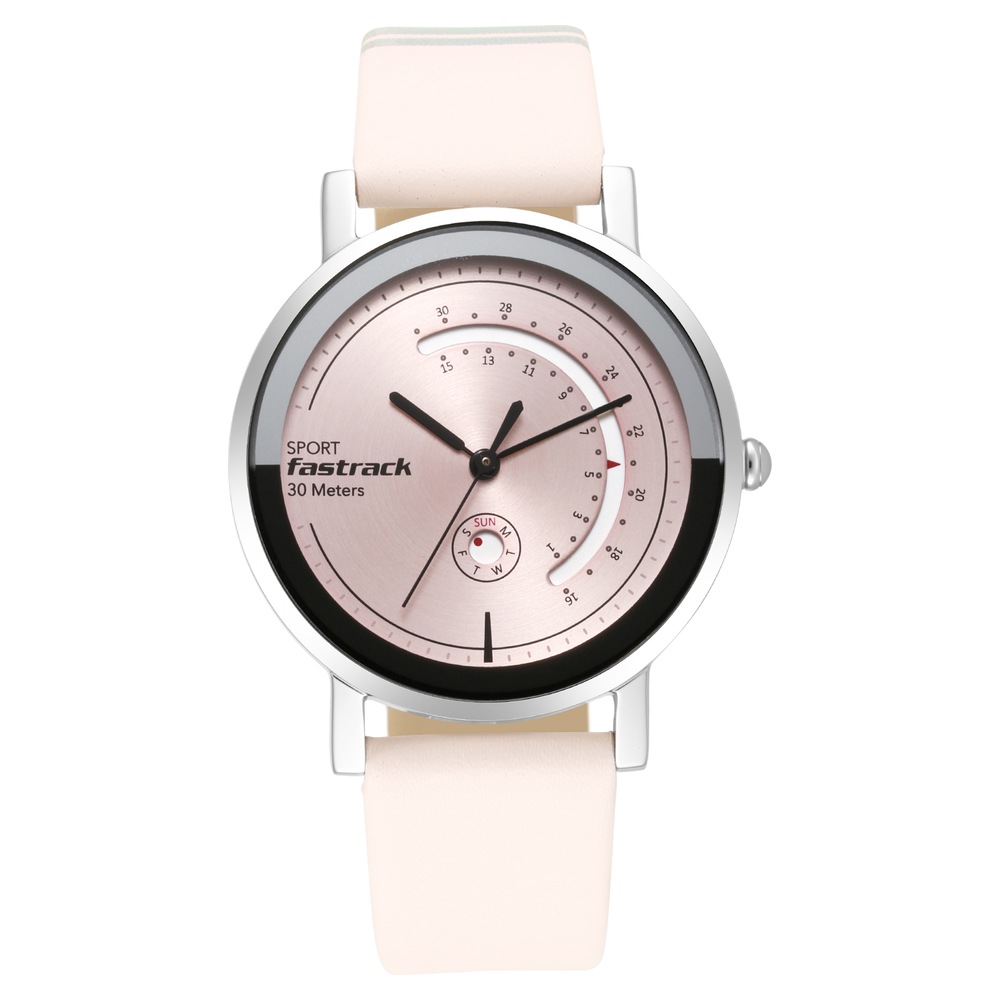 Buy Online Fastrack Wear Your Look Quartz Analog with Day and Date Pink ...