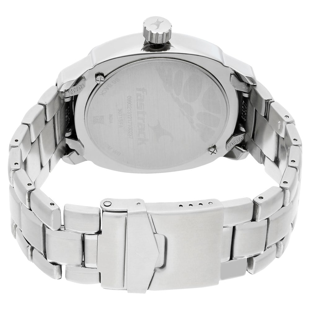 Buy Online Fastrack Quartz Analog Silver Dial Stainless Steel Strap ...