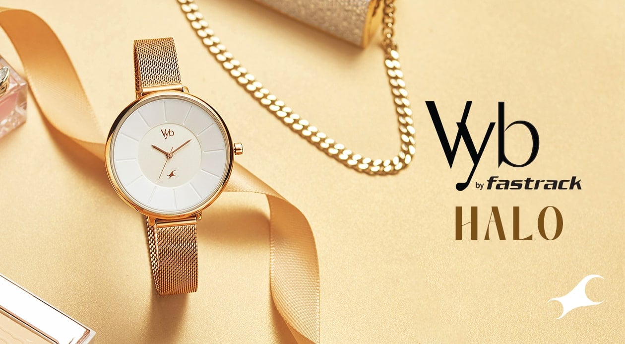 Buy Online Fastrack Vyb Halo Quartz Analog Black Dial Stainless Steel ...