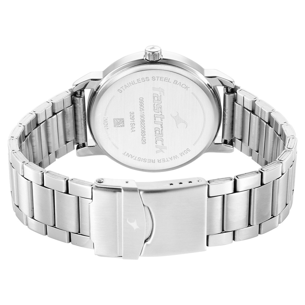 Buy Online Fastrack Stunners Quartz Analog Silver Dial Metal Strap ...