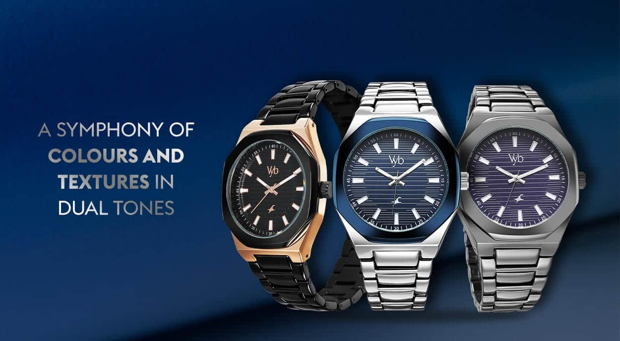 Buy Online Fastrack Vyb Limitless Quartz Analog Blue Dial Grey Color ...