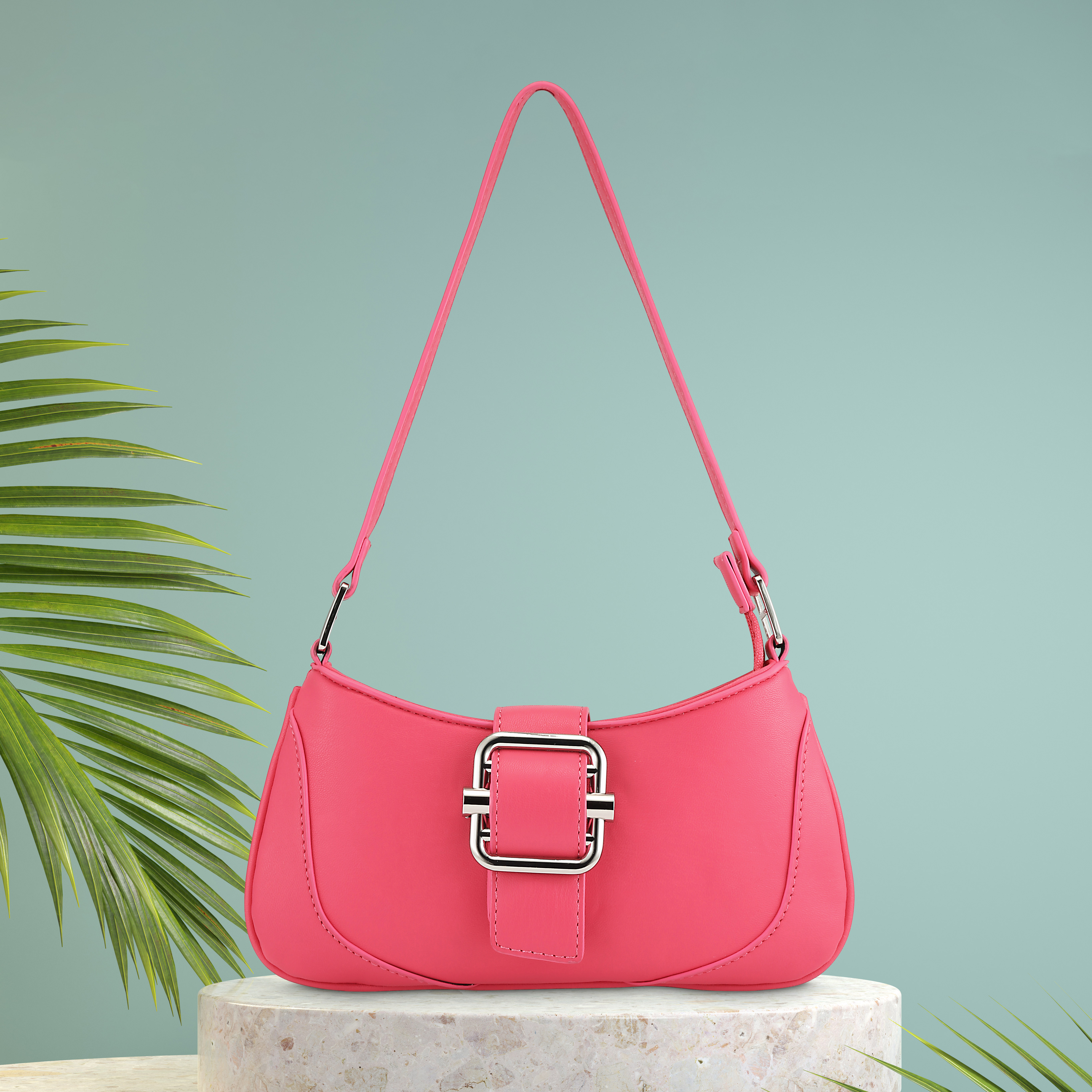 Buy Online Fastrack Buckle Shoulder Bag in Pink - f241shsms01pk1 | Fastrack