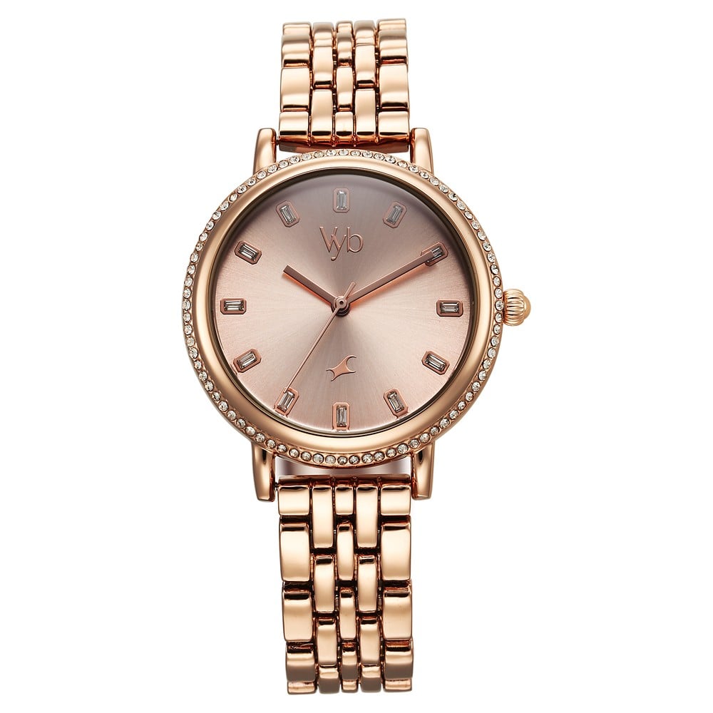 Buy Online Fastrack Vyb Enigma Quartz Analog Rose Gold Dial Rose Gold ...