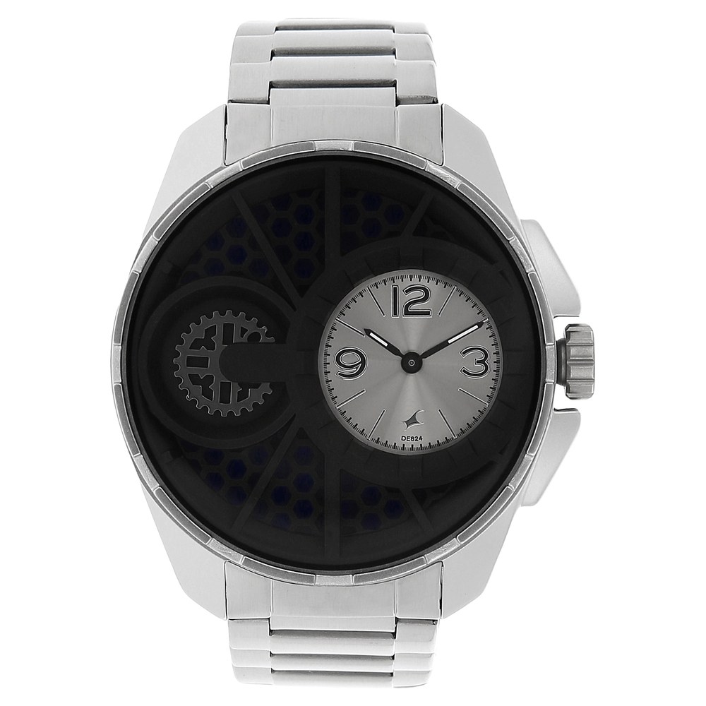 Buy Online Fastrack Quartz Analog Silver Dial Stainless Steel Strap ...