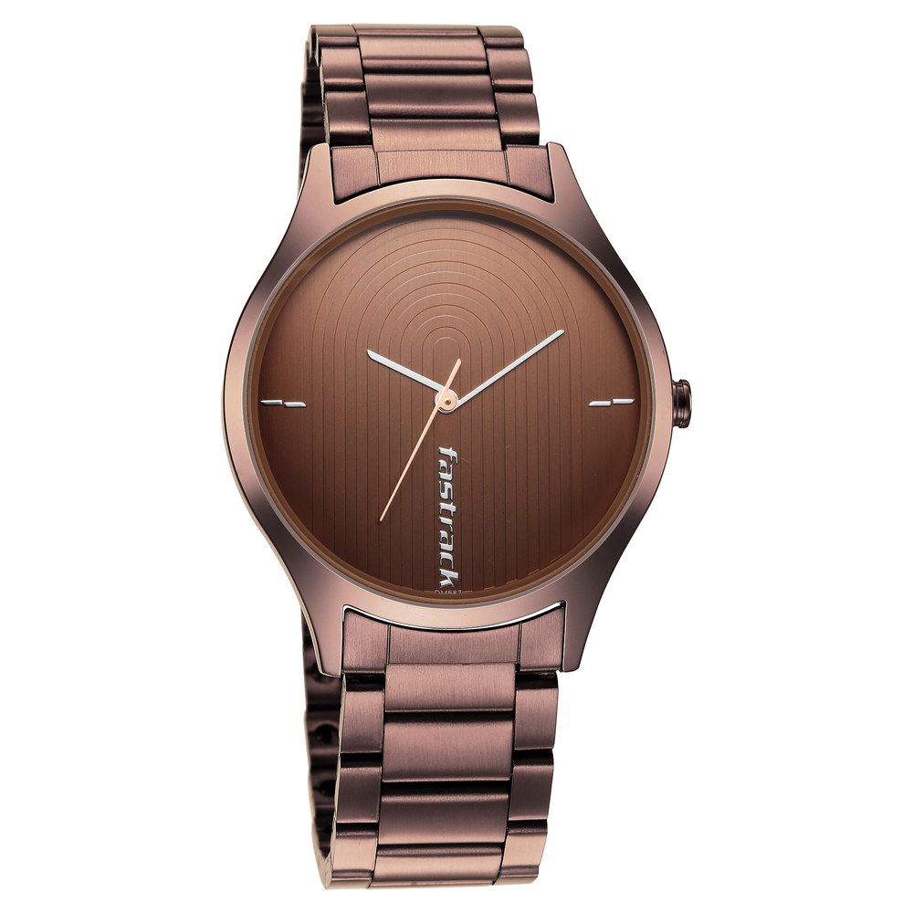 Buy Online Fastrack Style Up Quartz Analog Brown Dial Stainless Steel ...