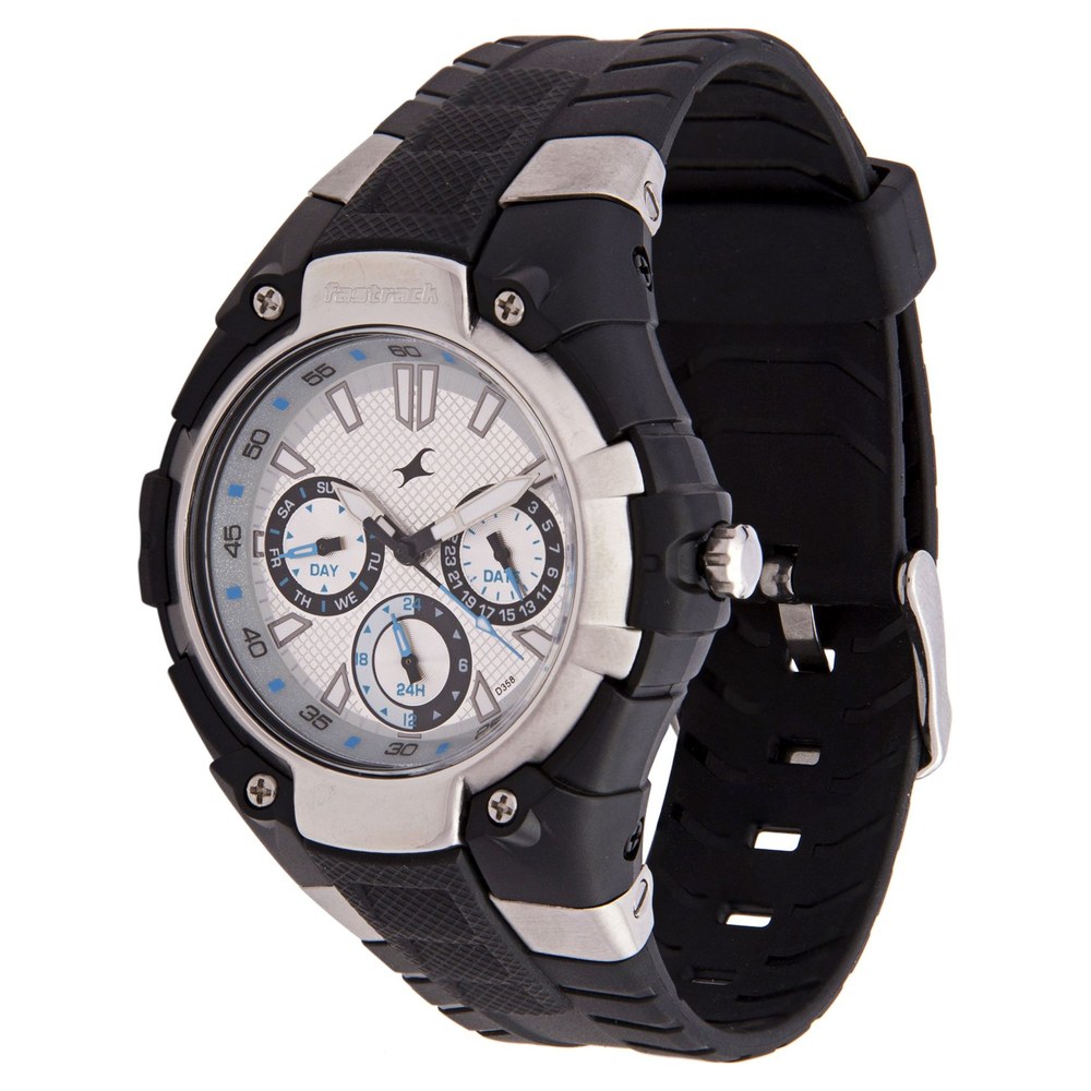 Buy Online Fastrack Quartz Analog Silver Dial Plastic Strap Watch for ...