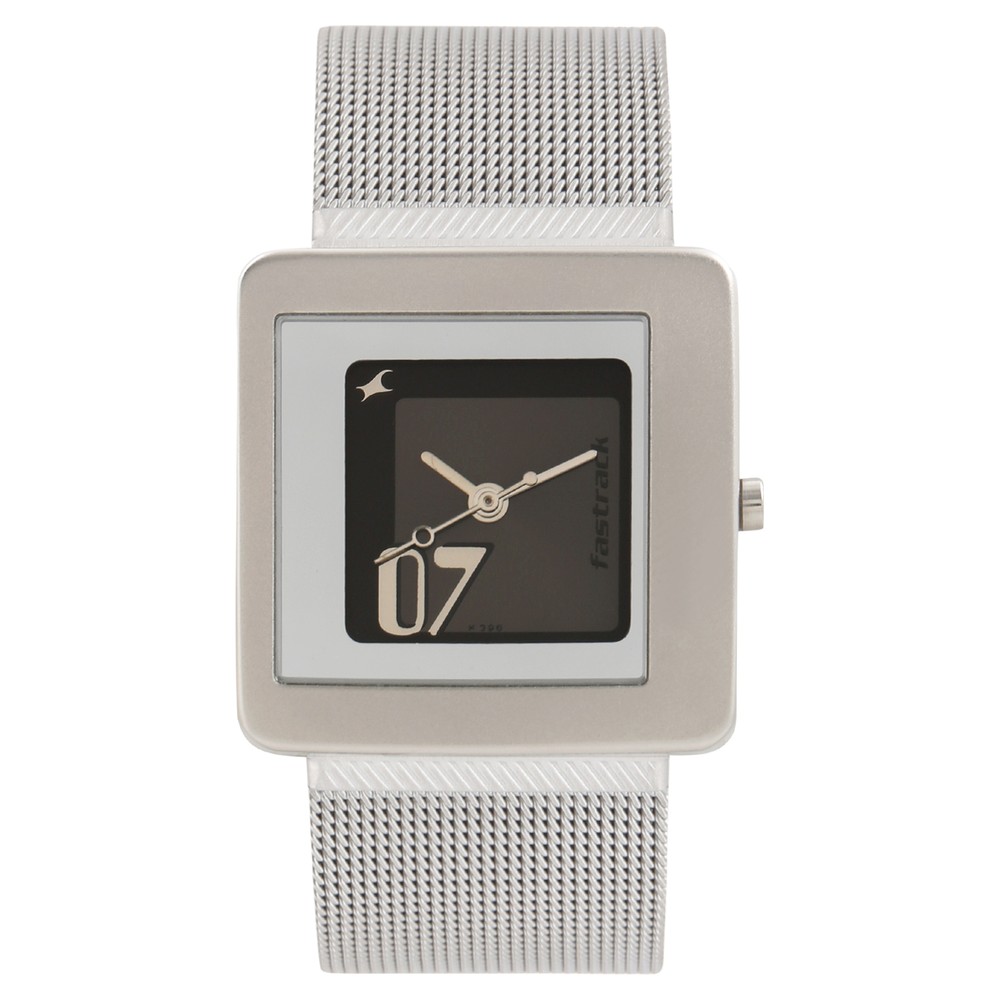 Buy Online Fastrack Quartz Analog Black Dial Stainless Steel Strap ...